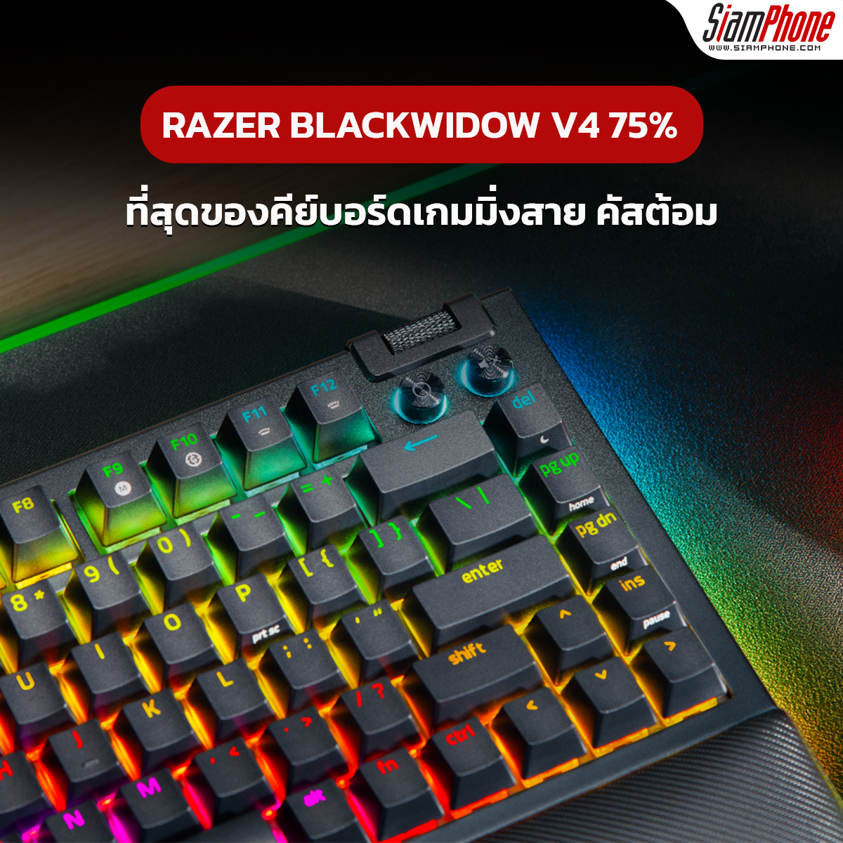 RAZER BLACKWIDOW V4 75%, the best gaming keyboard.